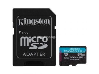 Kingston Canvas Go Plus (SDCG3/64GB) memorijska kartica microSDXC 64GB class 10+adapter