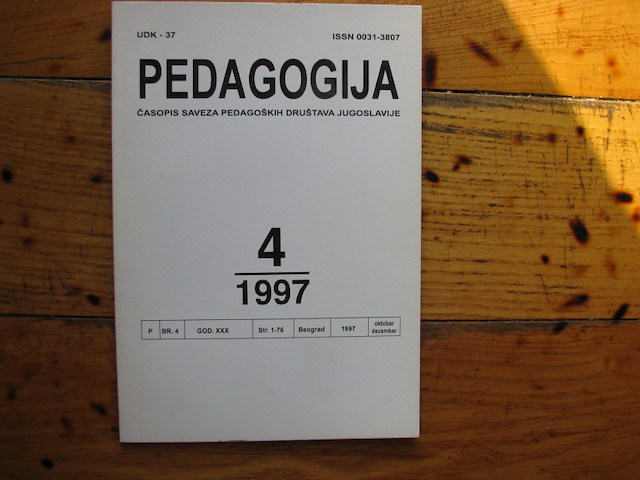 PEDAGOGIJA 4/1997