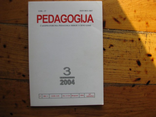 PEDAGOGIJA 3/2004