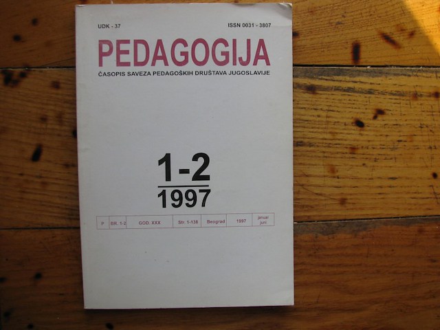 PEDAGOGIJA 1-2/1997