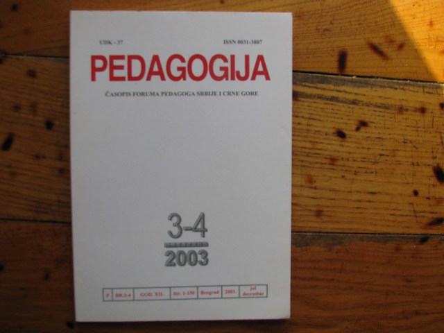 PEDAGOGIJA 3-4/2003