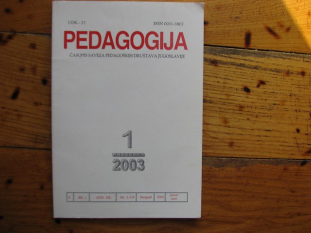 PEDAGOGIJA 1/2003