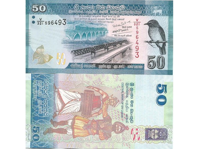 Sri Lanka 50 rupees 2020. UNC