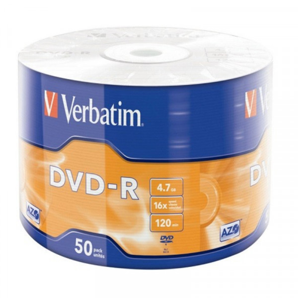 DVD-R Verbatim 16x 150 MATT SILVER AZOWRAP