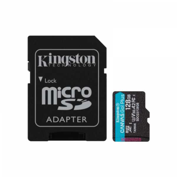 Micro SD Card 128GB Kingston+SD adapterSDCG3128GB