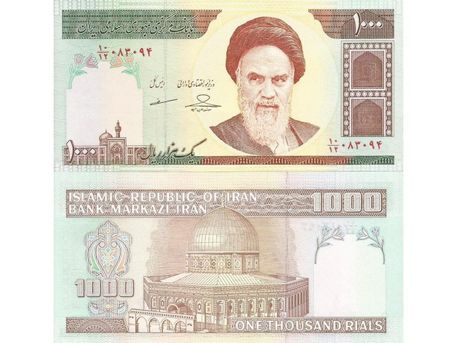 Iran 1000 rials 2014. UNC