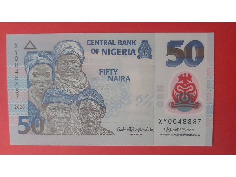 50 naira 2020 god Nigerija UNC polimer
