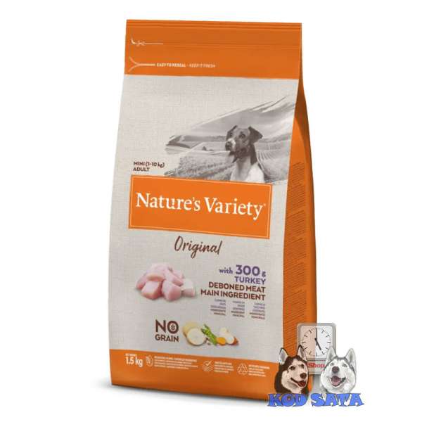 Nature's Variety Original Hrana Za Pse Malih Rasa, Ćuretina 1,5kg