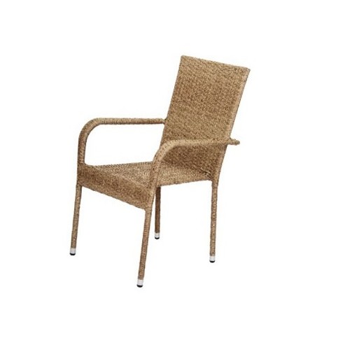 BAY baštenska stolica od ratana – braon/siva