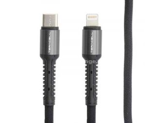 Teracell Evolution PD kabl za punjač USB C (muški) na lightning (muški) iPhone 11/12 1m crni