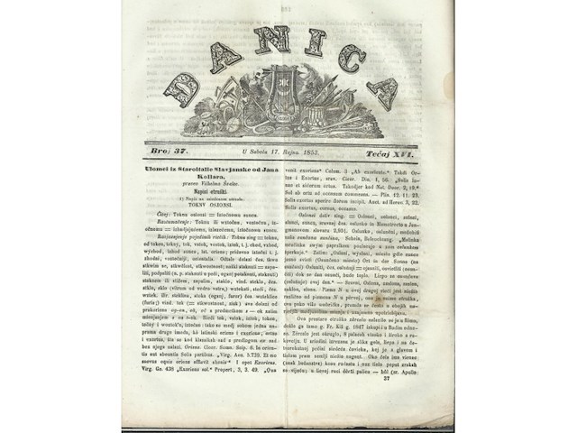 casopis danica ljudevit gaj 1853 br.37