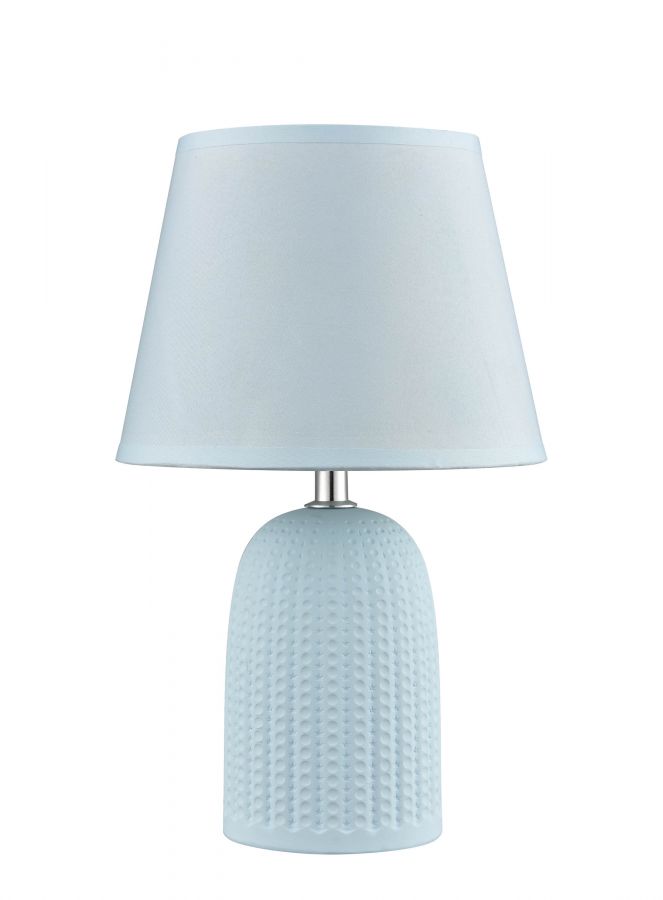 MARA stona lampa keramika-tekstil/ svetlo plava D200x340 1xE14 max40W