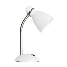 STUDIO stona lampa, metal, H350, 1X60W E27, bela