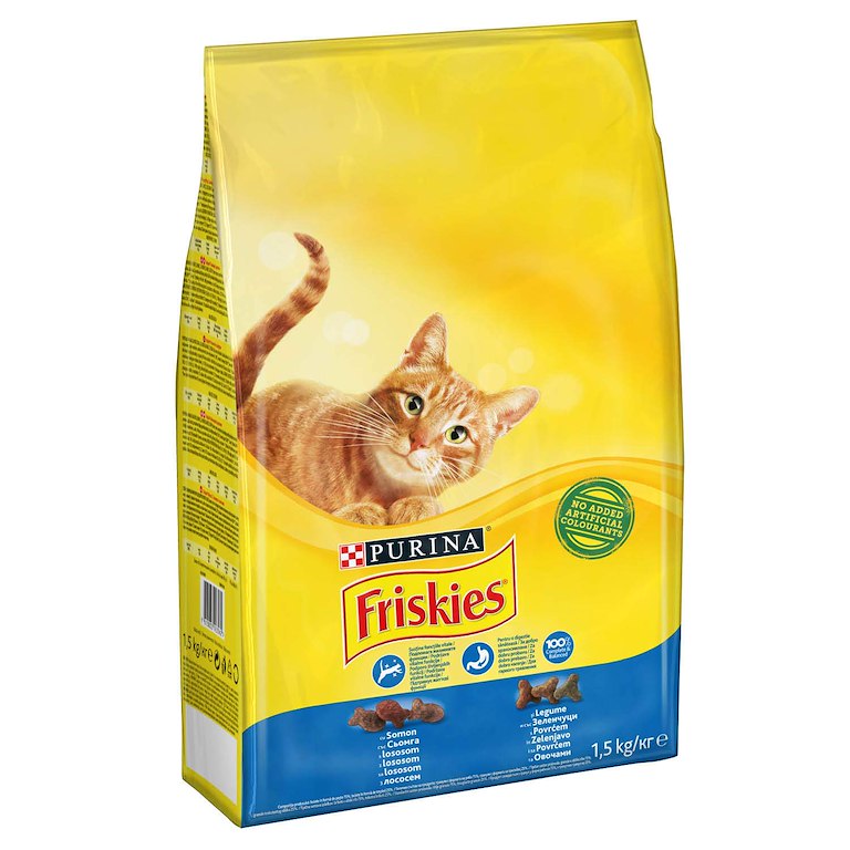 Purina Friskies potpuna hrana za kucne ljubimce za odrasle macke sa lososom 1,5 kg