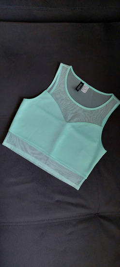 Mint crop top H&M