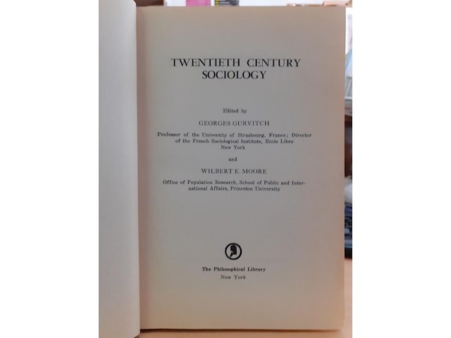 Twentieth Century Sociology - Prvo izdanje