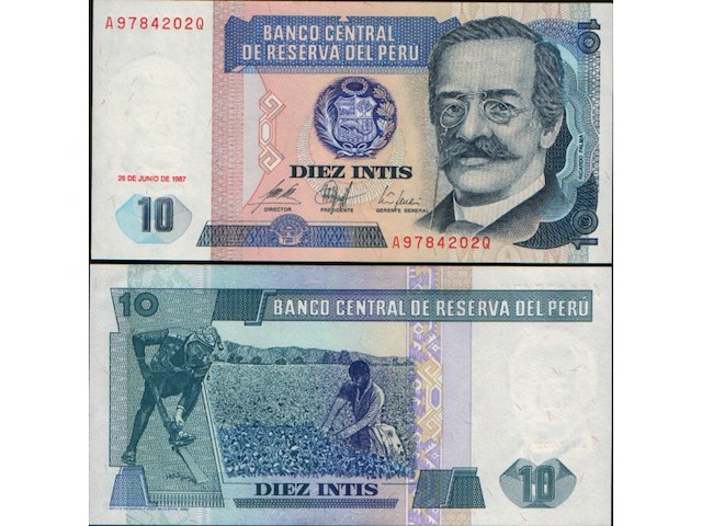 Peru 10 Intis 1987. UNC.