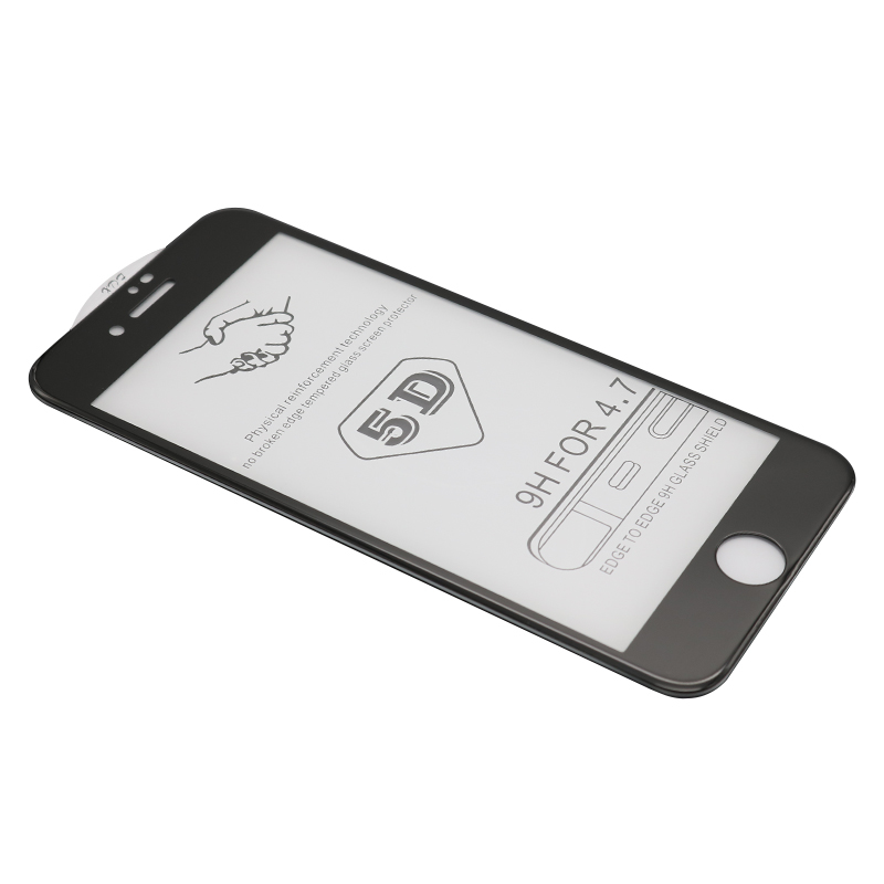 Folija za zastitu ekrana GLASS 5D za Iphone 7/8 crna