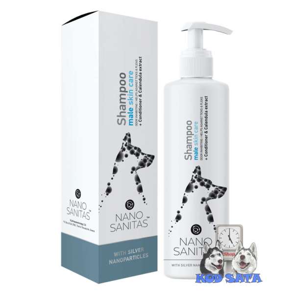 Nano Sanitas Šampon Sa Srebrom Za Kratkodlake Pse, Za Mužjake 250ml