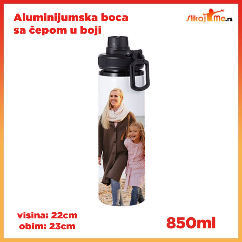 Aluminijumska boca sa čepom u boji