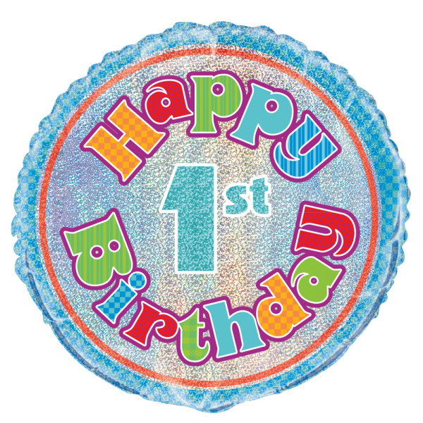 55485U
18″ Foil 1st Birthday Prism