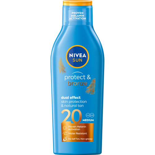 NIVEA SUN protect & bronze losion za sunčanje SPF 20 200 ml