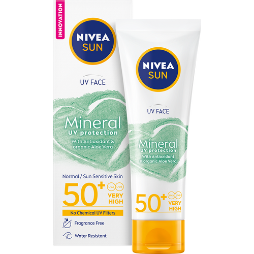NIVEA SUN UV mineral krema za zaštitu kože lica od sunca SPF 50+ 50 ml