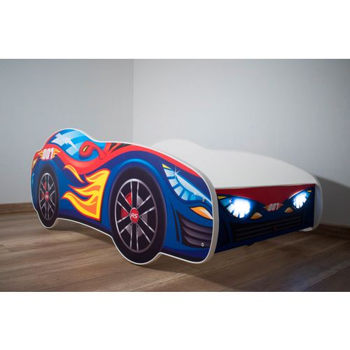 Dečiji krevet 160x80cm (Trkacki auto) RED BLUE CAR - LED