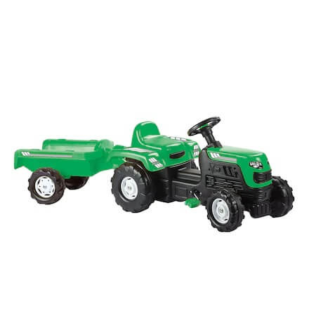 Dolu traktor na pedale sa prikolicom zeleni ( 082466 )