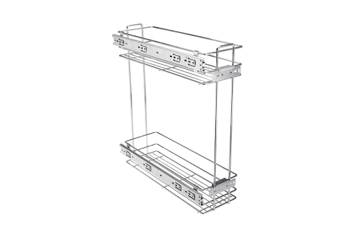 GTV Bočna korpa CARGO za kuhinjski ormarić 150mm sa vođicom, H-35, puno izvlačenje, 110x450x490, hrom, KO-CMB150-PW-01