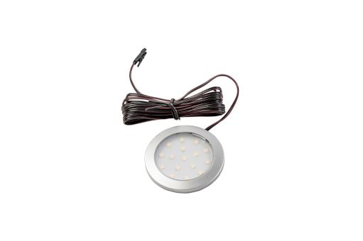 GTV Srebrna LED lampa 12V DC, 1,5W, 16 SMD3528, neutralno bela, 2m kabl sa miniAMP, LD-LU16NE-53