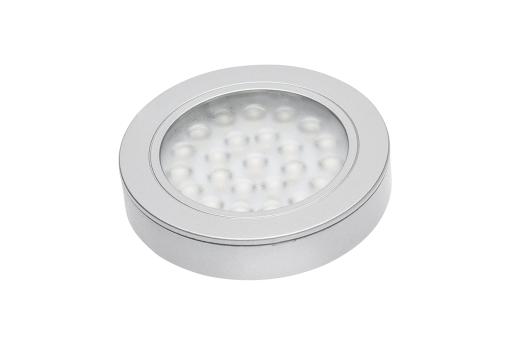 GTV Srebrna LED ugradna lampa Vasco, 12 V DC, 1,7 W, 24 SMD3528, toplo bela, kabl od 200 cm, LD-VA24CB-53