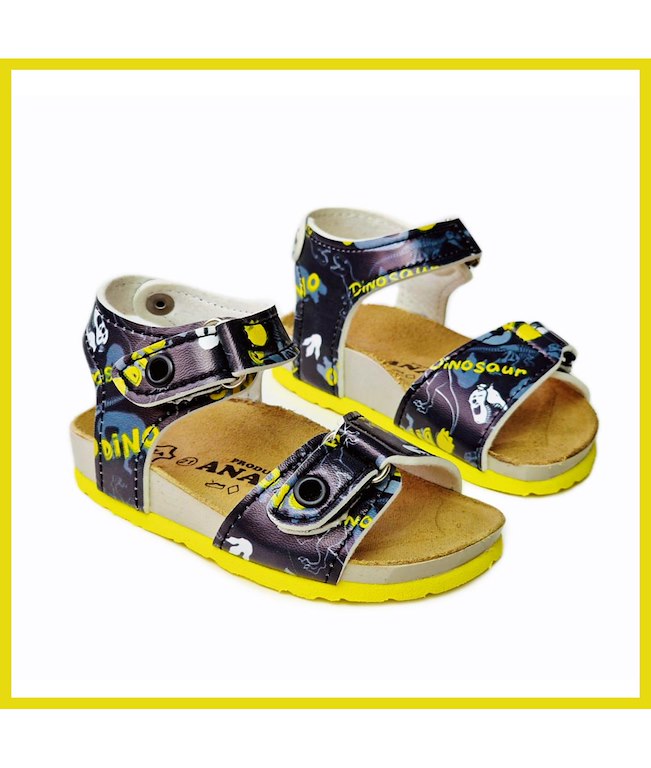 SANDALE - PERLA / DINO - YELLOW