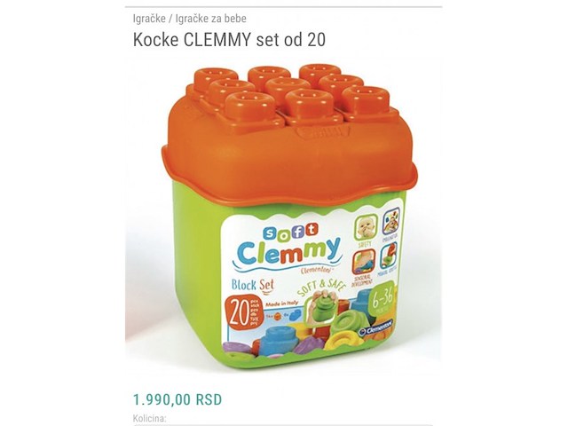 Clemmy gumene kocke u kutiji, 6-36 mes RETKO