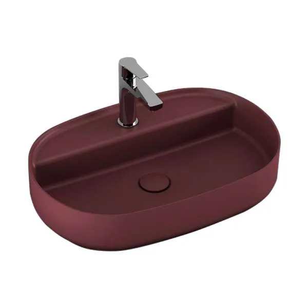 Infinity nadgradni lavabo 60cm rustik bordo