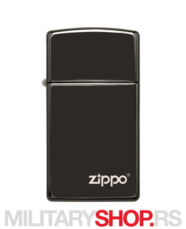 Zippo Ebony Logo Design Polish Black