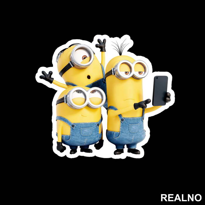 BUT FIRST LET ME TAKE A SELFIE - MINIONS - NALEPNICA