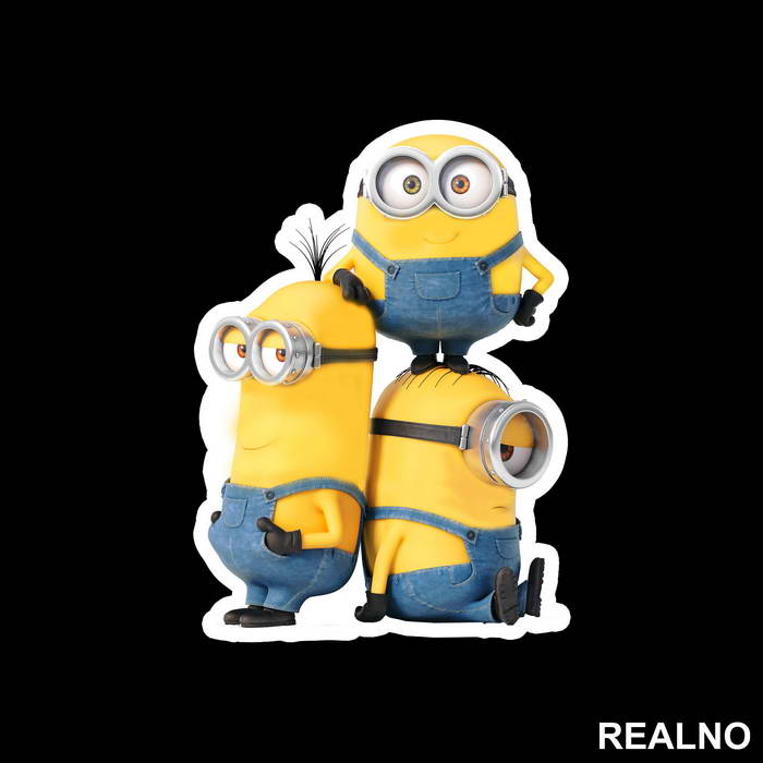 HEROES: BOB, STUART AND KEVIN - MINIONS - NALEPNICA