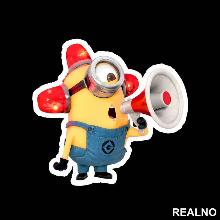 Siren And Megaphone - Minions - Nalepnica