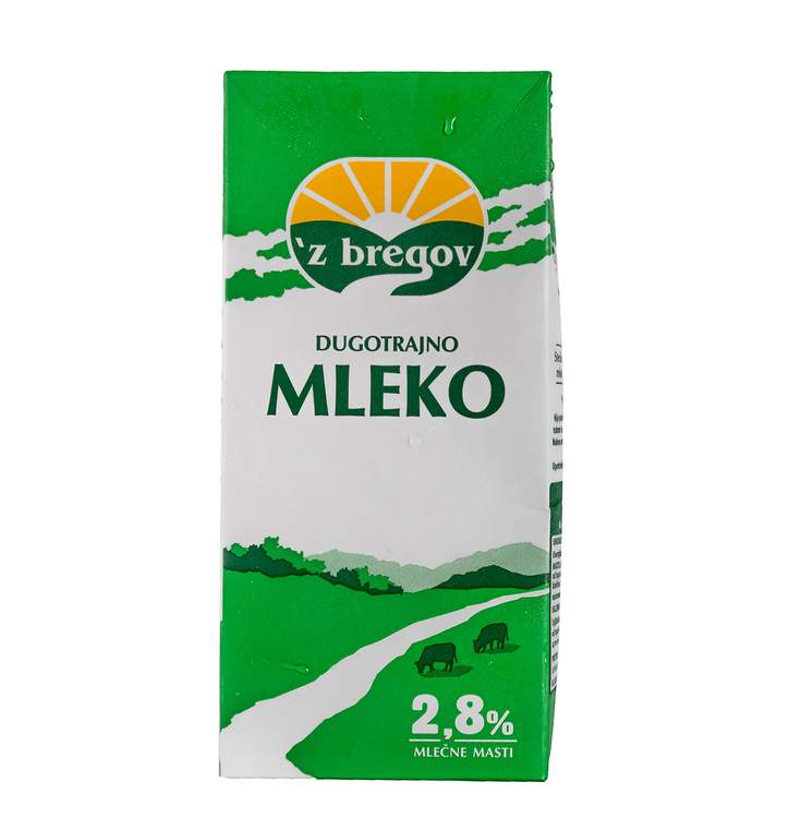 Z bregov dugotrajno mleko 2.8%m.m 1l