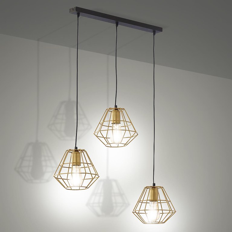 Viseca lampa Diamond 3 60x110cm zlatna