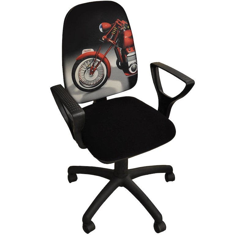 Esther kancelarijska stolica 68x68x98,5-116,5 cm crna / motor