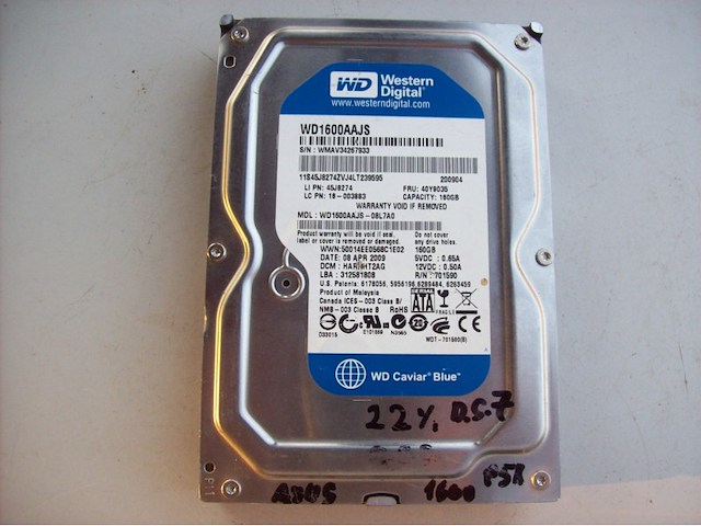 160 Gb WD sata II - 3.5 inca  WD1600AAJS( elektronika)