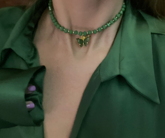 Zelena ogrlica sa