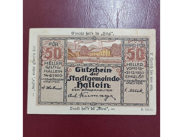 Hallein 50 HELLER 1920