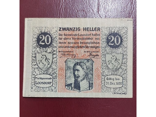 Loosdorf 20 HELLER 1920
