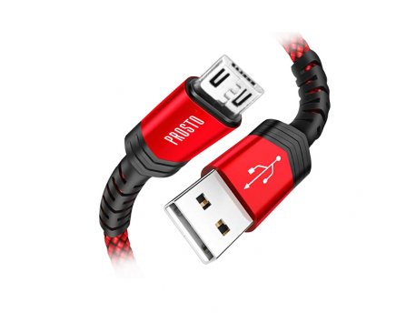 PROSTO USB 2.0 kabel, USB A- USB micro B, 1m