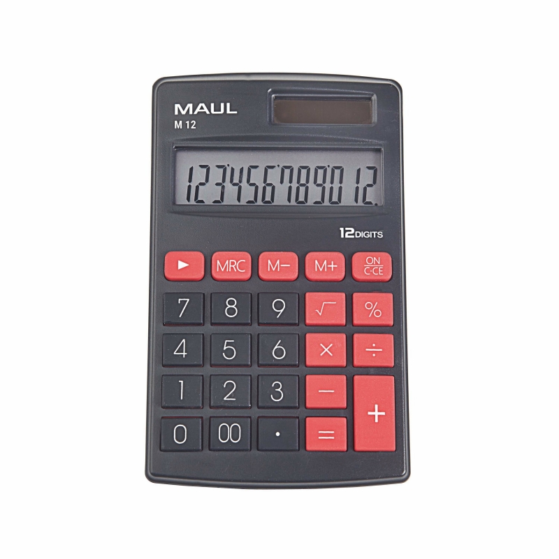 Džepni kalkulator MAUL M 12, 12 cifara MAUL crna