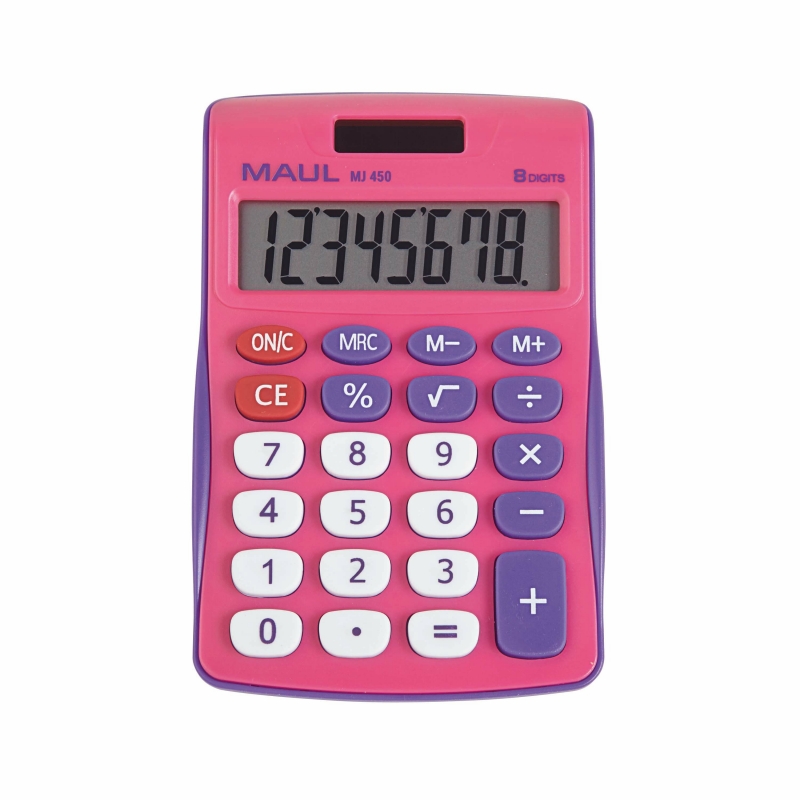 Stoni kalkulator MAUL MJ 450 junior, 8 cifara MAUL roze