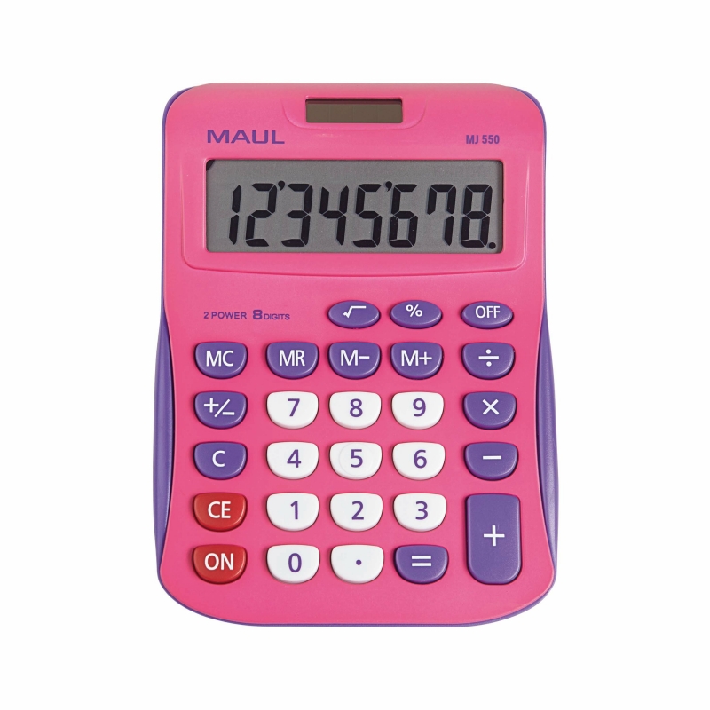 Stoni kalkulator MAUL MJ 550 junior, 8 cifara MAUL roze